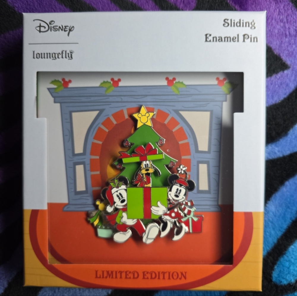 Loungefly Christmas Mickey And Minnie Sliding Enamel … - Gem